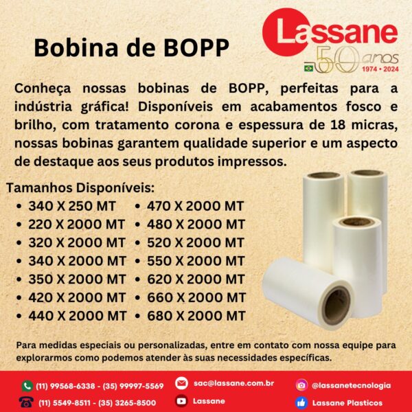 Bobina de BOPP – Lassane